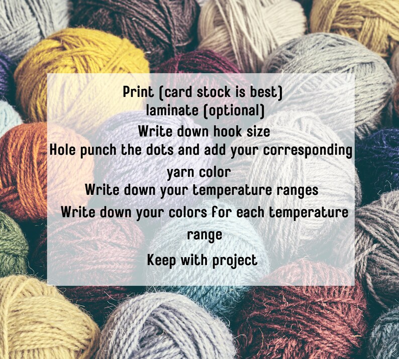 Printable Temperature Blanket Printable Chart Printable Temperature ...