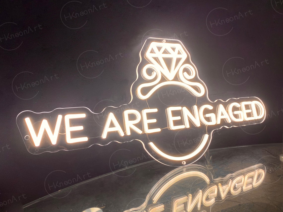 We Are Engaged Neon Signwedding Neon Signsengagement Party - Etsy