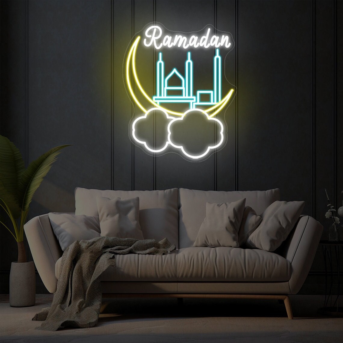 Ramadan Light, Eid Mubarak Neon Decor,ramadan Banner,ramadan Mubarak ...