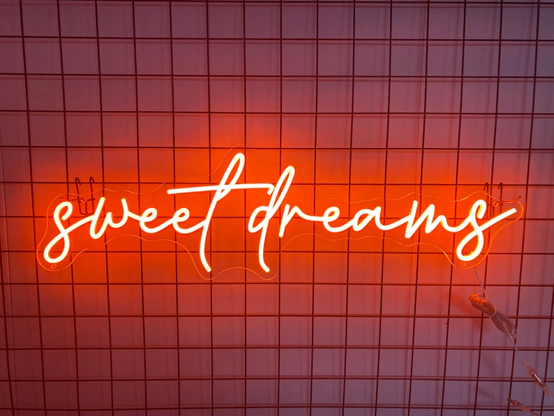 Sweet Dreams Neon Sign, Custom Neon Sign, Bedroom Room Wall Decor, Neon ...