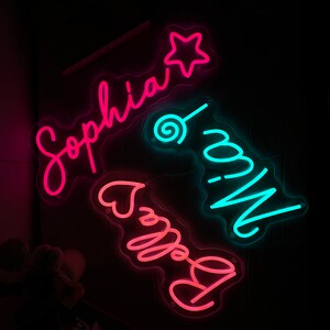 Custom Neon Sign,personalized Gift,kids Room Decor,nursery Sign,bedroom ...