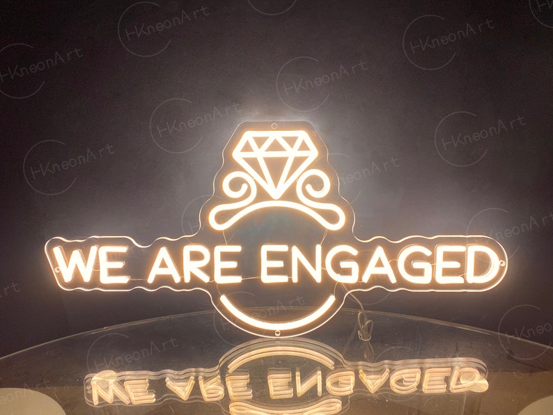 We Are Engaged Neon Signwedding Neon Signsengagement Party - Etsy