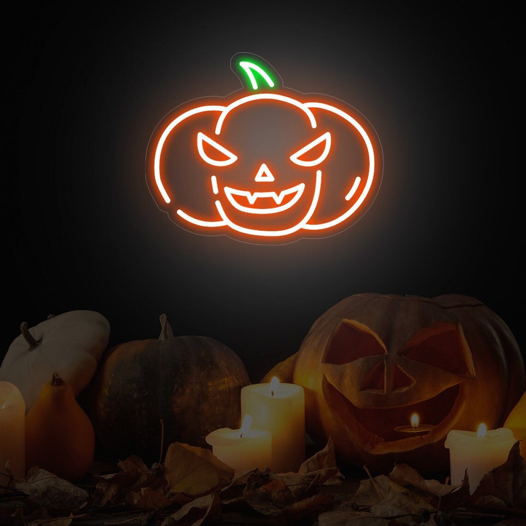 Halloween Pumpkin Neon Sign,boo Neon Party Sign,halloween Party Event ...