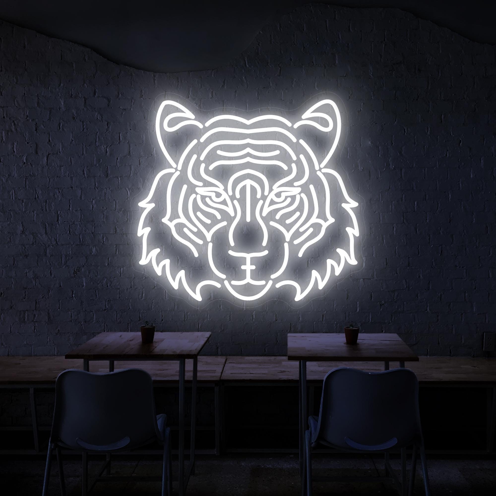 Tiger Neon Sign,custom Neon Sign,animal Wall Art,modern Home Design ...