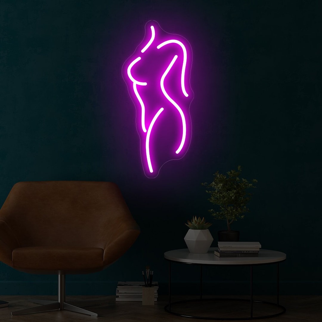 Woman Body Neon Sign, Custom Neon Sign, Woman Body Led Light, Lady Neon ...