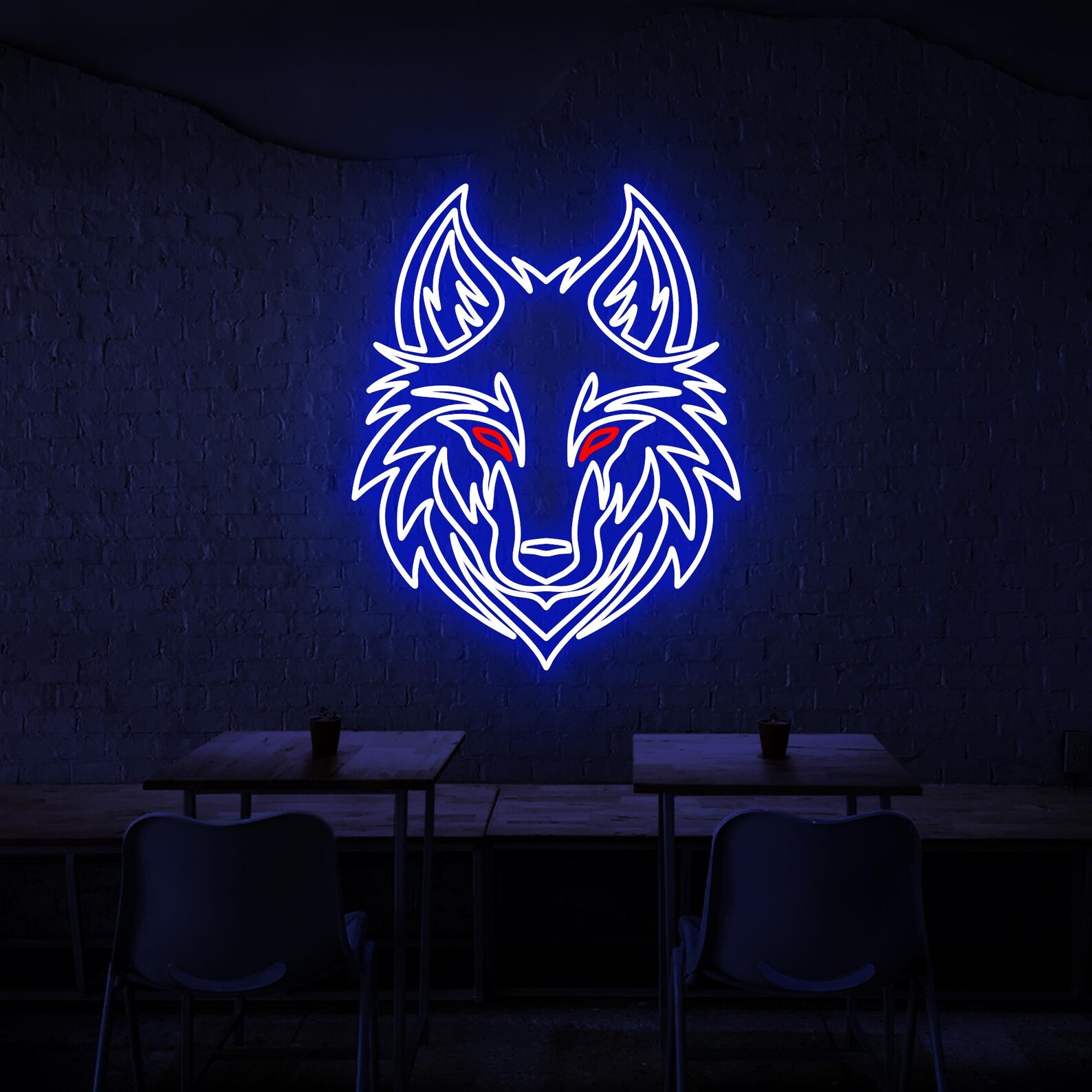 Wolf Head Neon Sign,wolf Neon Sign,wolf Wall Art,animal Wall Art ...