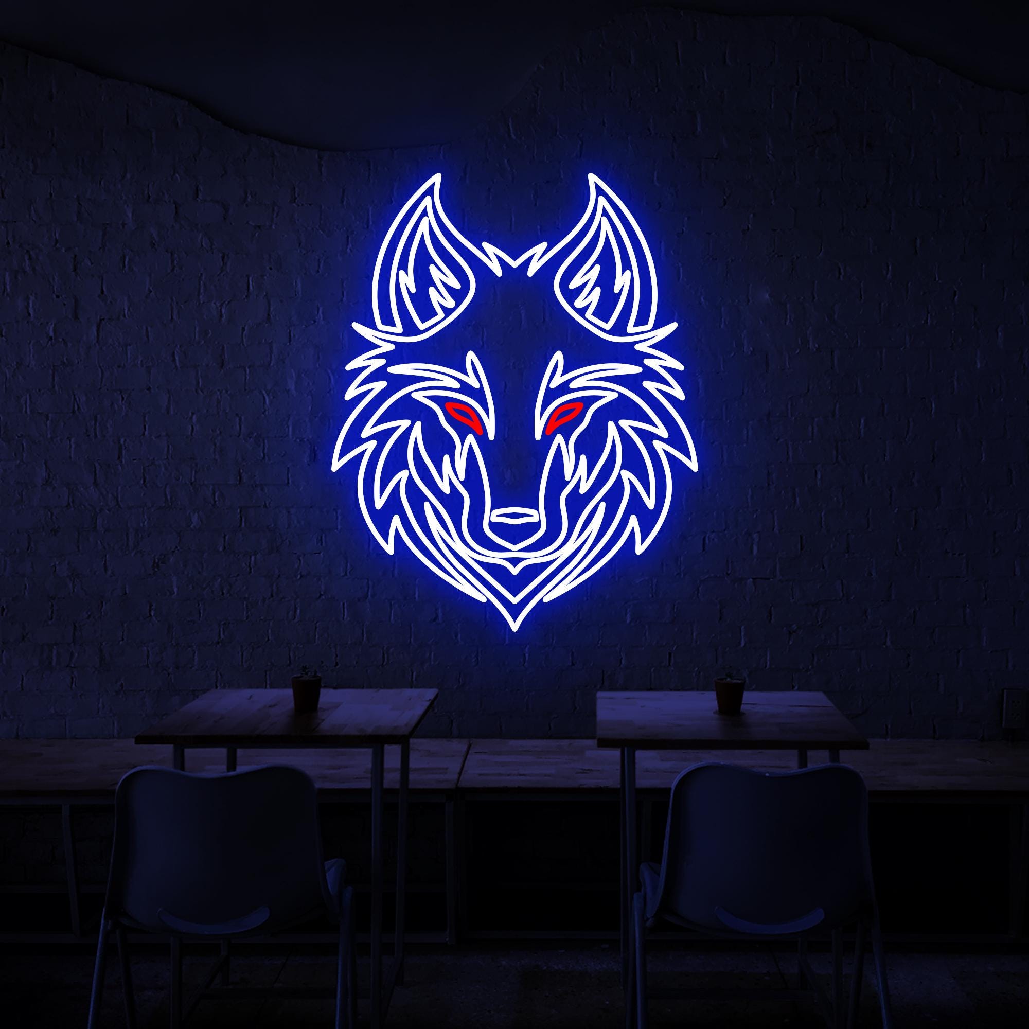 Wolf Head Neon Sign,wolf Neon Sign,wolf Wall Art,animal Wall Art ...