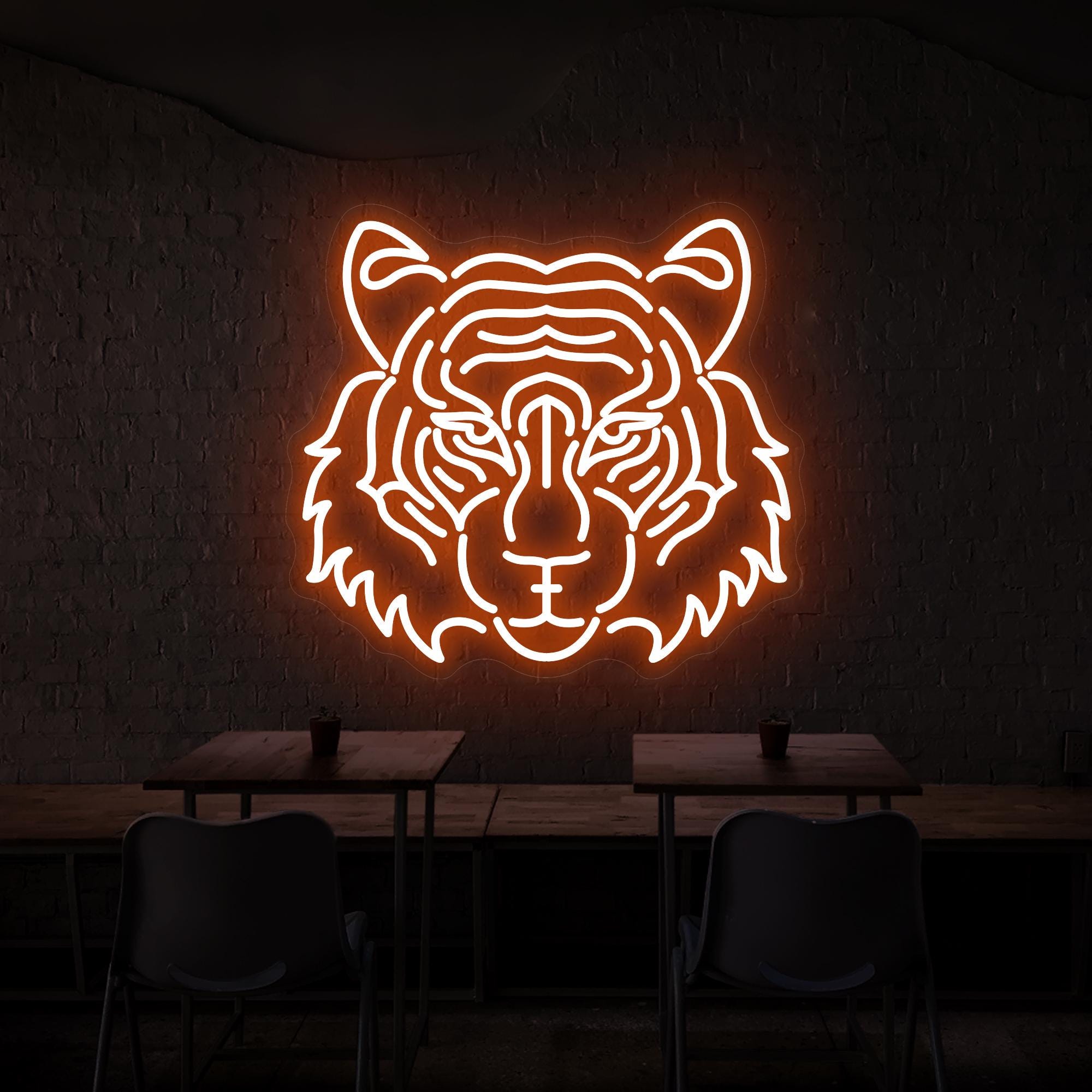 Tiger Neon Sign,custom Neon Sign,animal Wall Art,modern Home Design ...