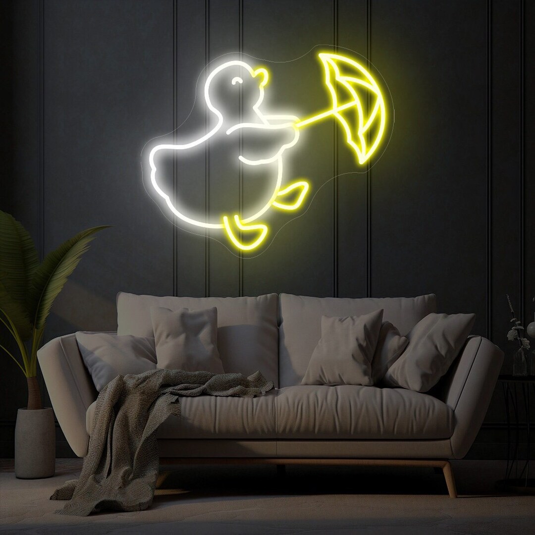 Duck Neon Sign,birthday Gift,custom Home Decor,cute Wall Custom Neon ...