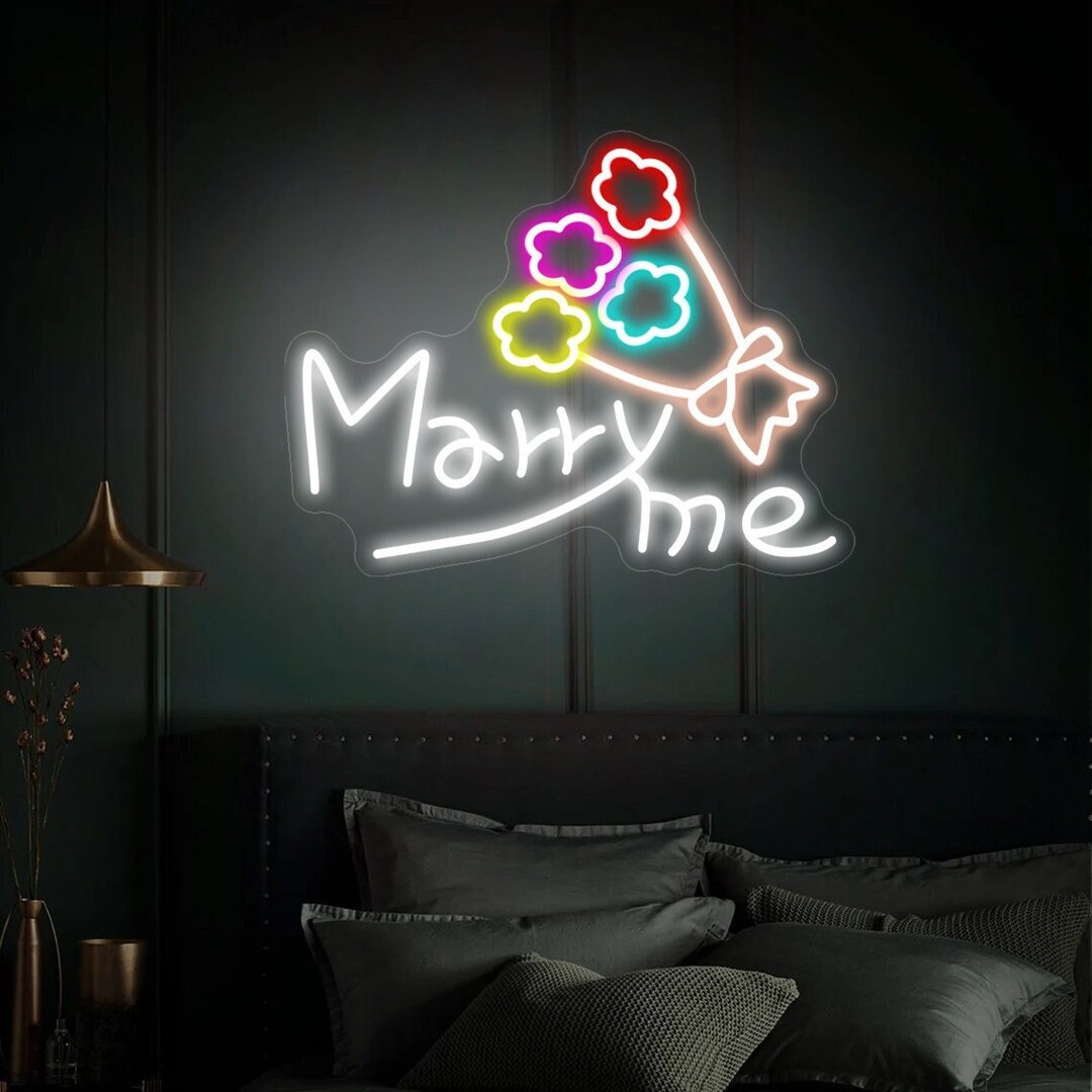 Marry Me Neon Sign,wedding Neon Signs,engagement Party Decor,wedding ...