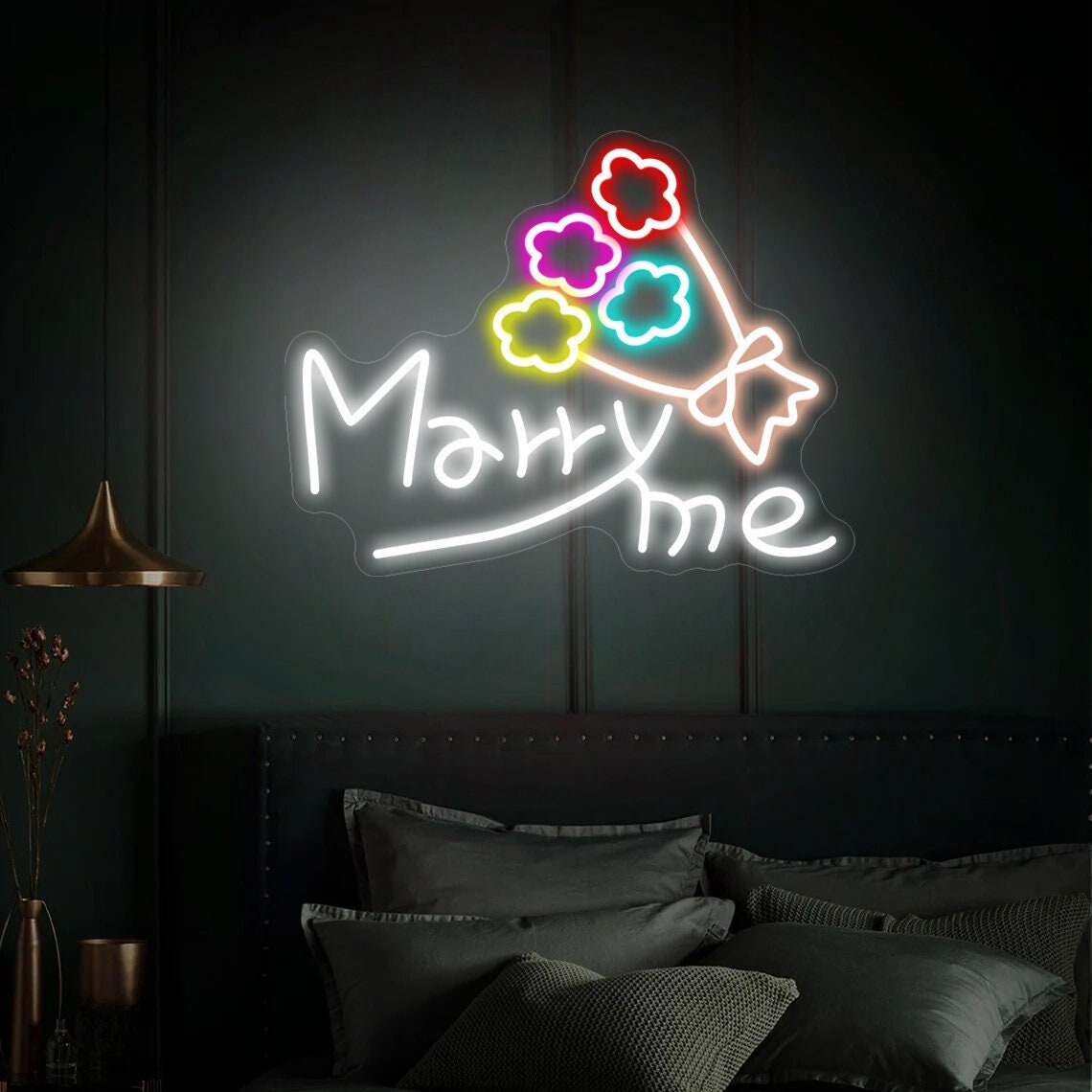 Marry Me Neon Sign,wedding Neon Signs,engagement Party Decor,wedding ...