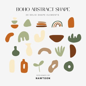 Boho Abstract Shape Vol.06 Boho Shape Shapes Svg Png Eps - Etsy