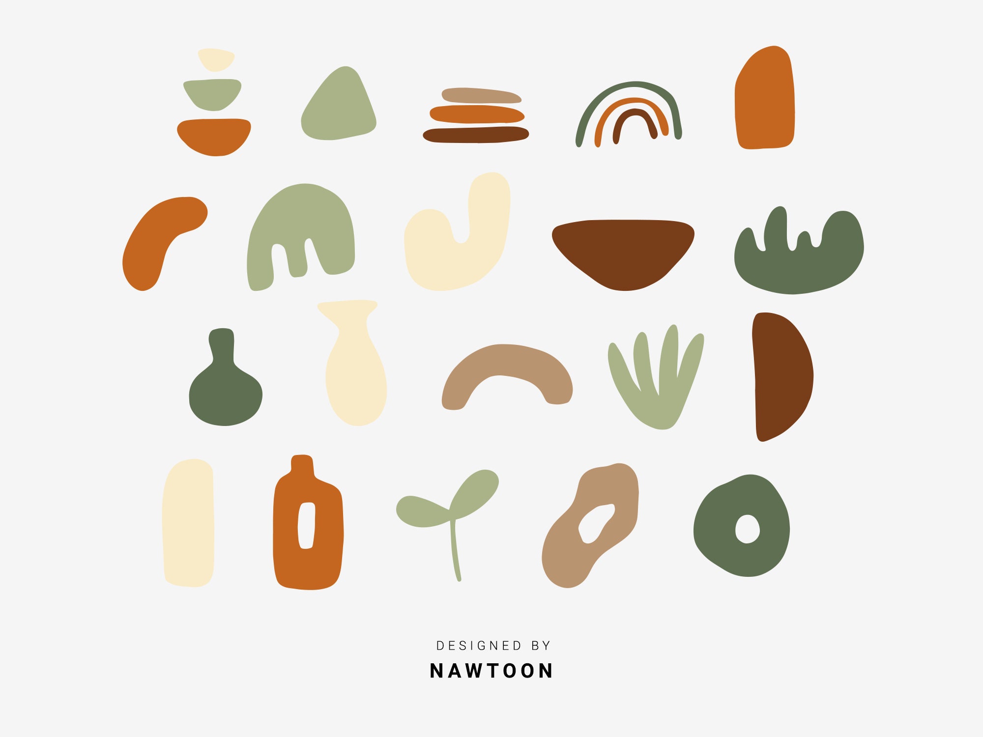 Boho Abstract Shape Vol.06 Boho Shape Shapes Svg Png Eps - Etsy