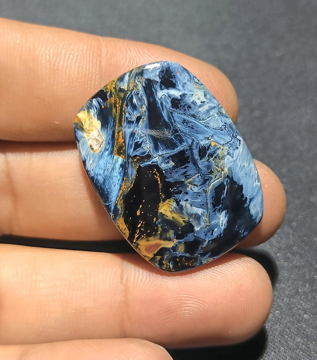 Pietersite Cabochon: Handmade Designer Gemstone, 36x27x3 MM - Etsy
