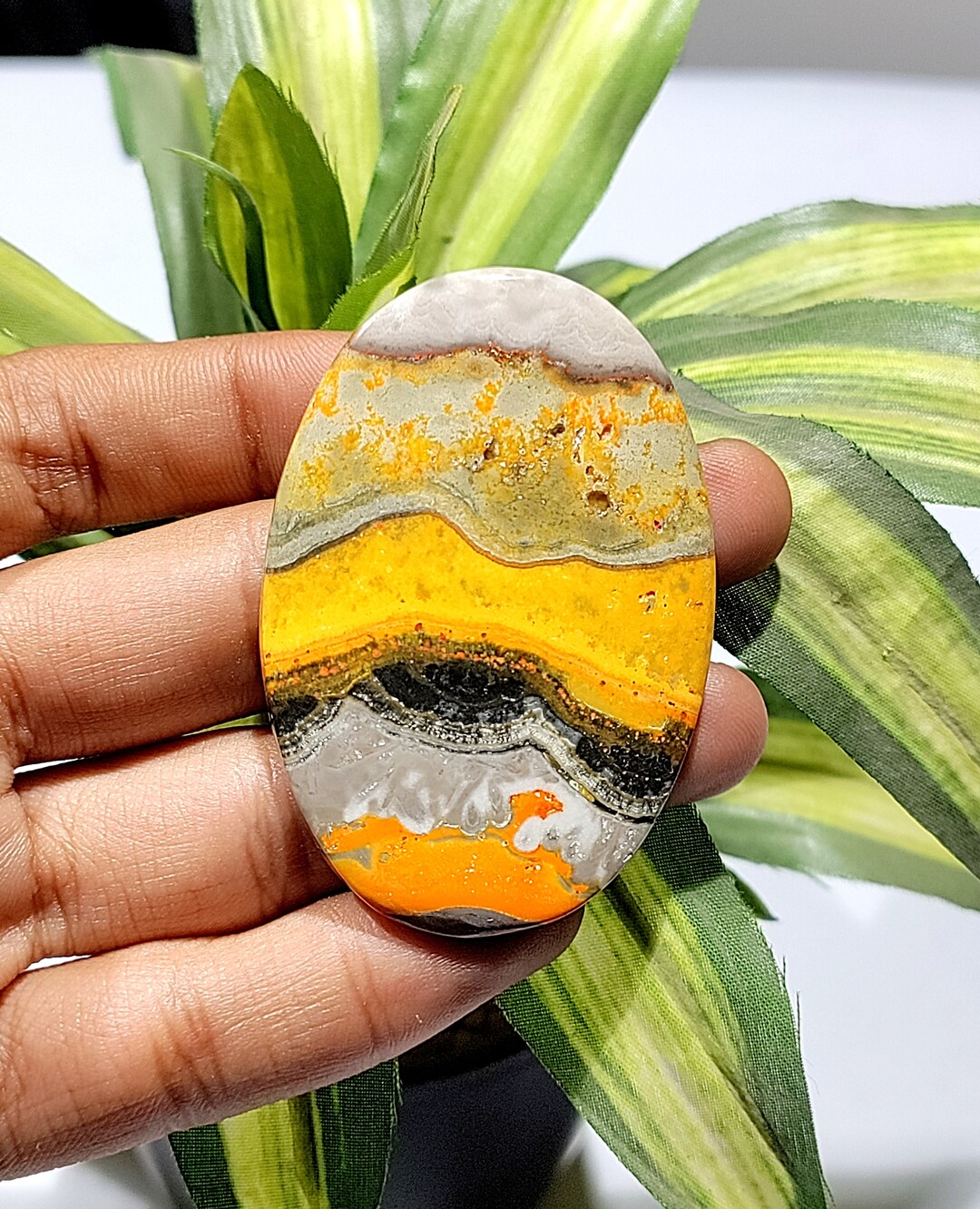 Bumble Bee Jasper Cabochon Natural Bumble Bee Jasper Gemstone, Handmade ...