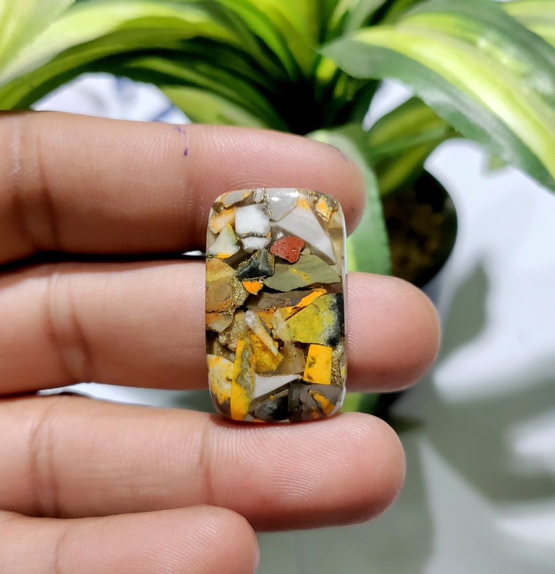 Spiny Bumblebee Jasper in Copper Matrix Cabochon Gemstone, Copper ...