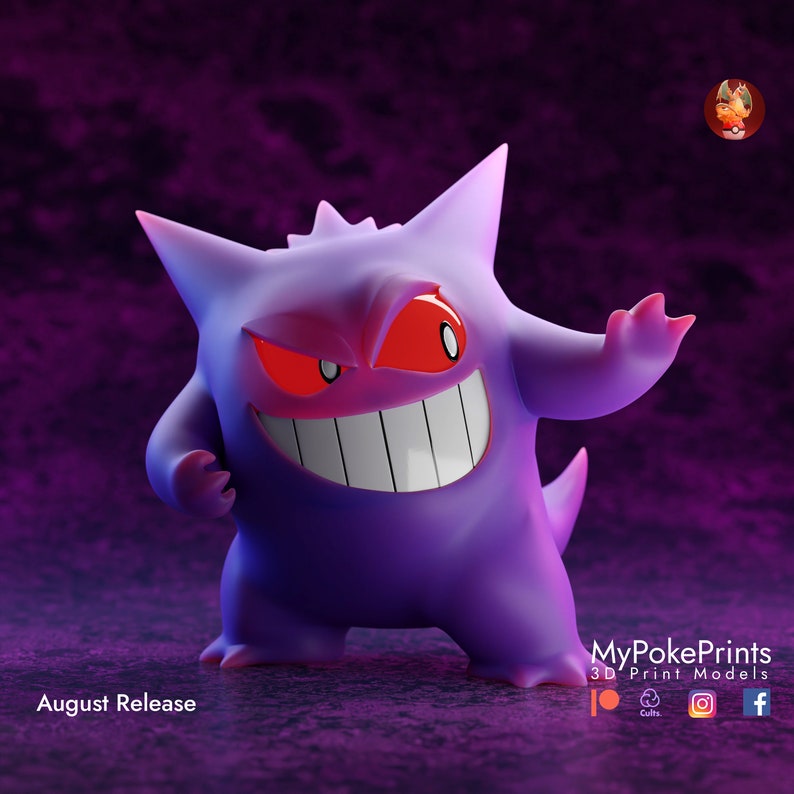 Gengar various Poses - Etsy Australia