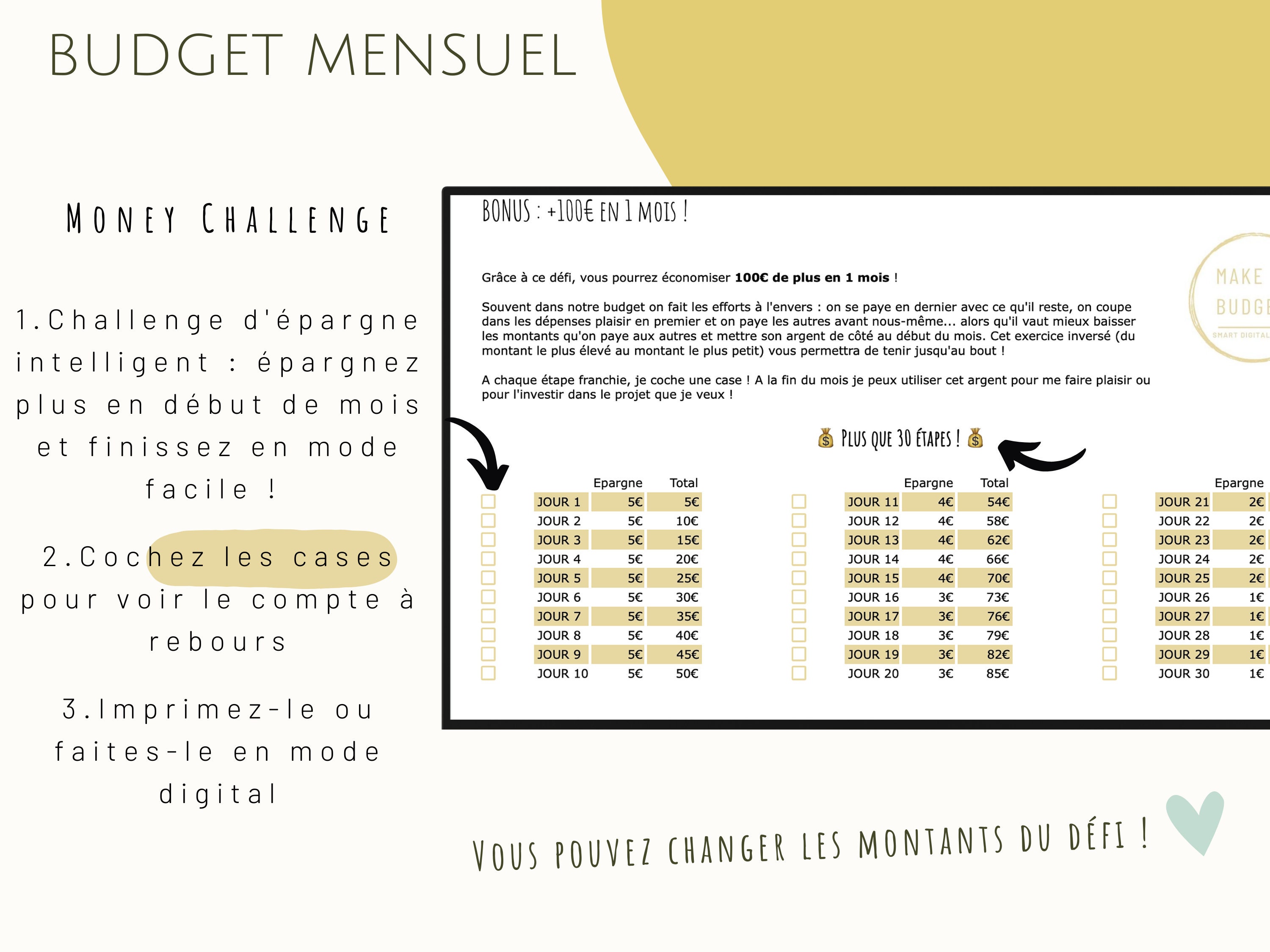 Monthly Budget Spreadsheet in French, Cash Envelopes Method, Budget ...