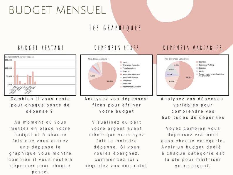 Budget Planner in French, Monthly Budget Spreadsheet in Euro and ...
