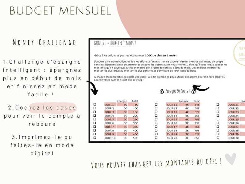 French Budget Planner, Digital Monthly Budget on Excel, Budget ...
