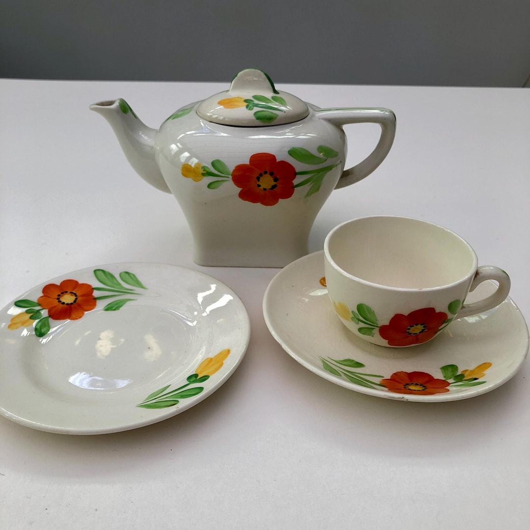 1930s Vintage Hancock's Ivory Ware Toy Tea Set - Etsy UK