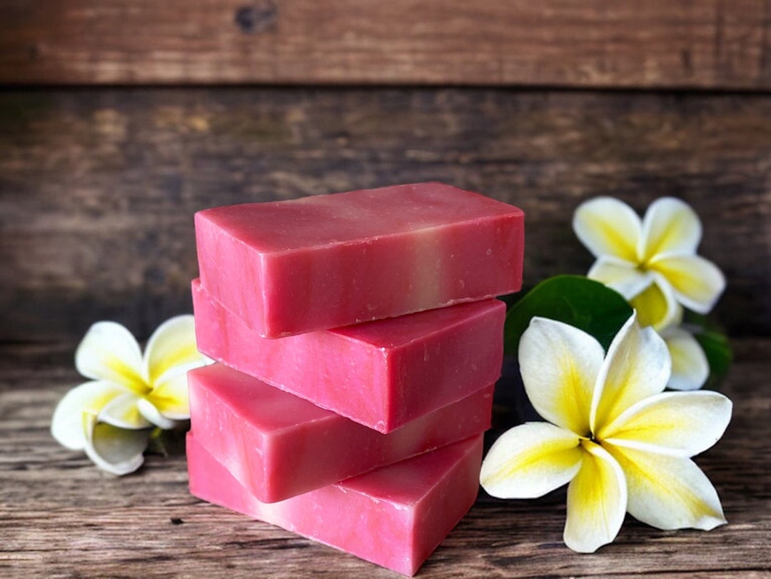 Floral Artisan Bar Soap Plumeria Soap Bar Homemade Organic Etsy