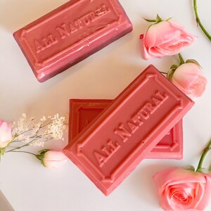 Rose Artisan Soap Bar With Vitamin E, Handcrafted Bar Soap for Dry Skin, Melt & Pour Rose Soap ...