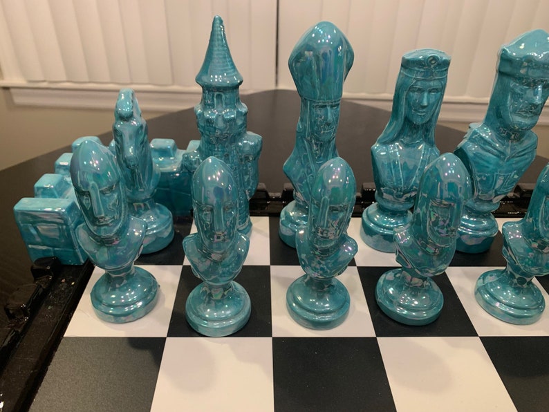 Ceramic Scioto Chess Sets With Castle - Etsy