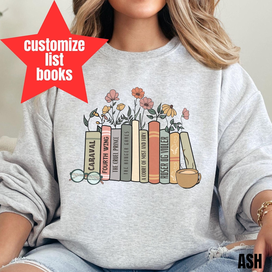 Custom Bookshelf T-shirt, Booklover Shirt, Personalized Book Shirt ...