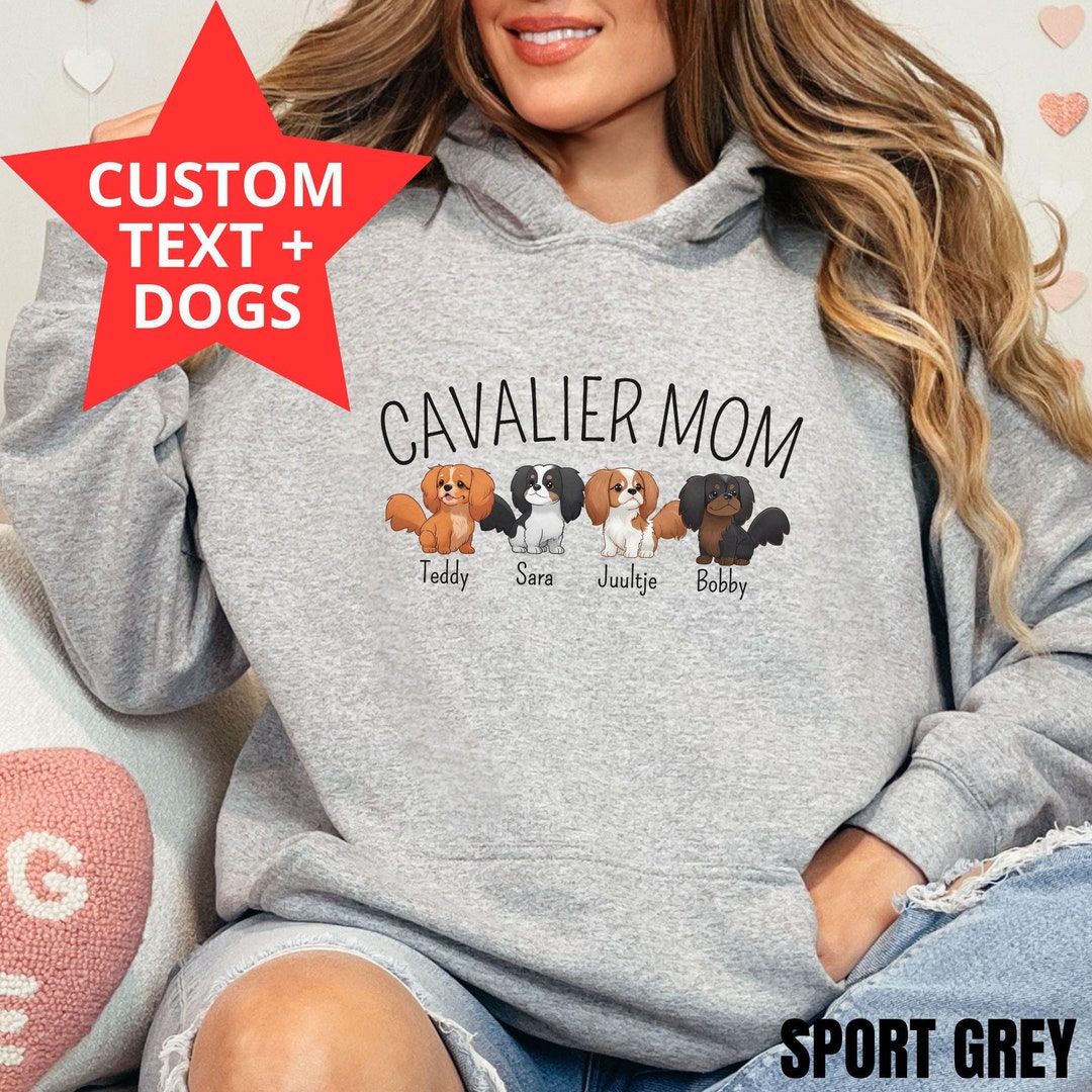 Personalized Cavalier King Charles Spaniel Shirt, Custom Cavalier Mom ...