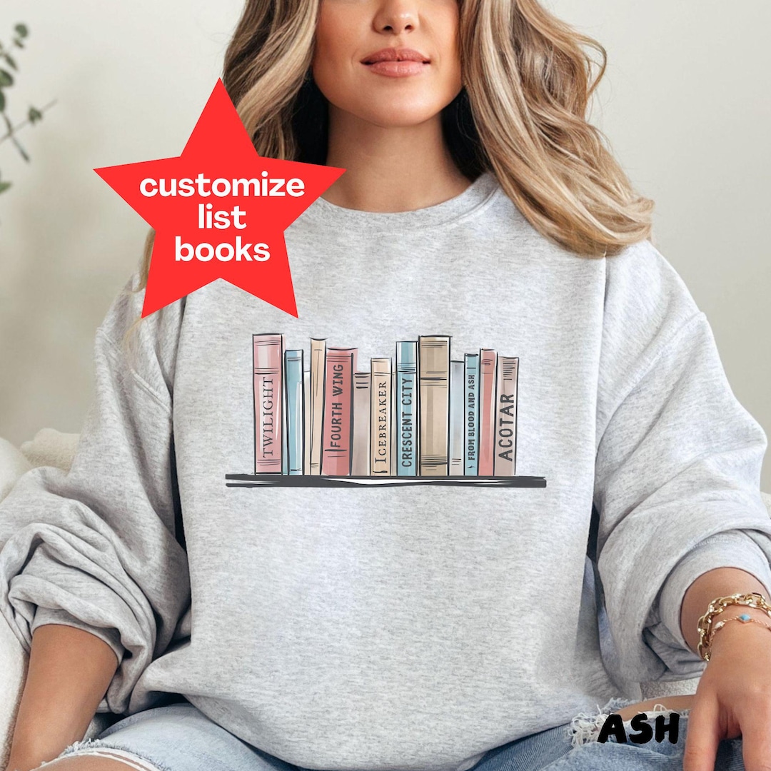 Custom Bookshelf T-shirt, Booklover Shirt, Personalized Book Shirt ...