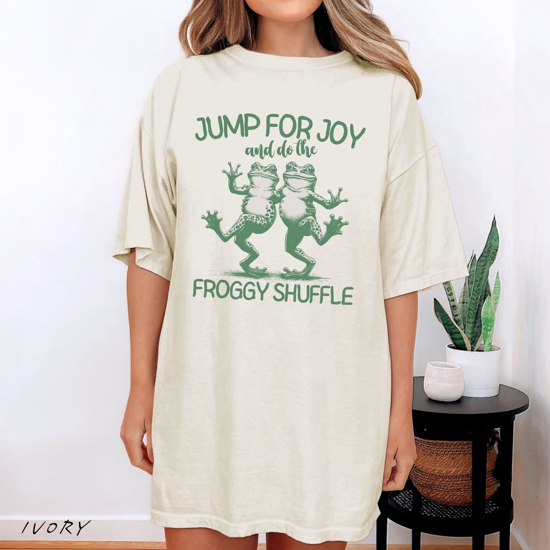 Dancing Frog Jump for Joy and Do the Froggy Shuffle Shirt, Frog 90s ...