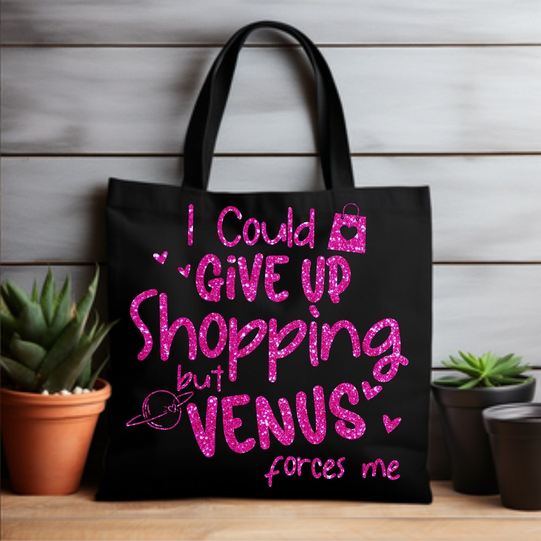 Pink Glitter Tote Bag Venus Shopping Tote Luxury Lifestyle - Etsy