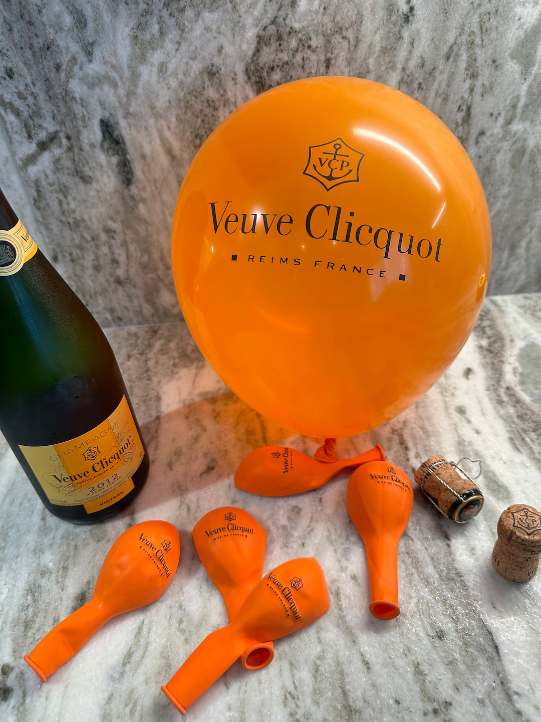 VEUVE CLICQUOT BALLOONS X10 Party Champagne Orange Yellow Label - Etsy