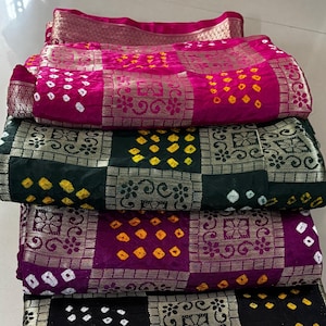 Handmade Handicraft Pure Bandhani Saree in Jetpur,buy Bandhani Saree ...