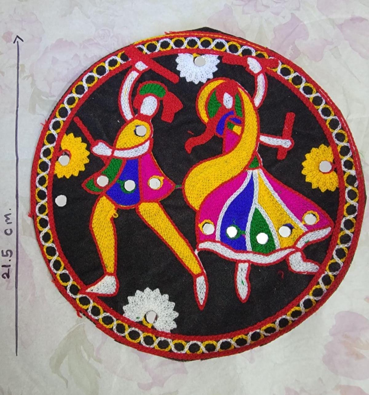 Gujarati Style Garba Patches,navaratri Patches,mirror Work Patch,hand ...