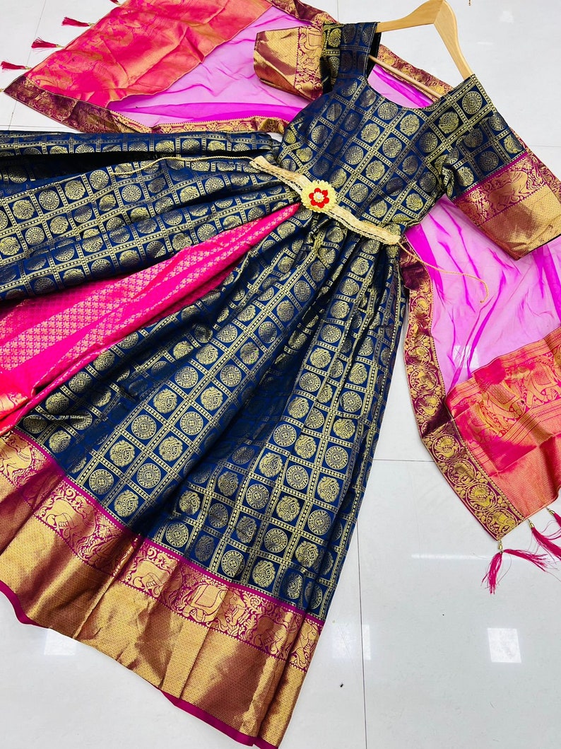 South Indian Gownsouth Indian Festival Special Pattu Gown - Etsy