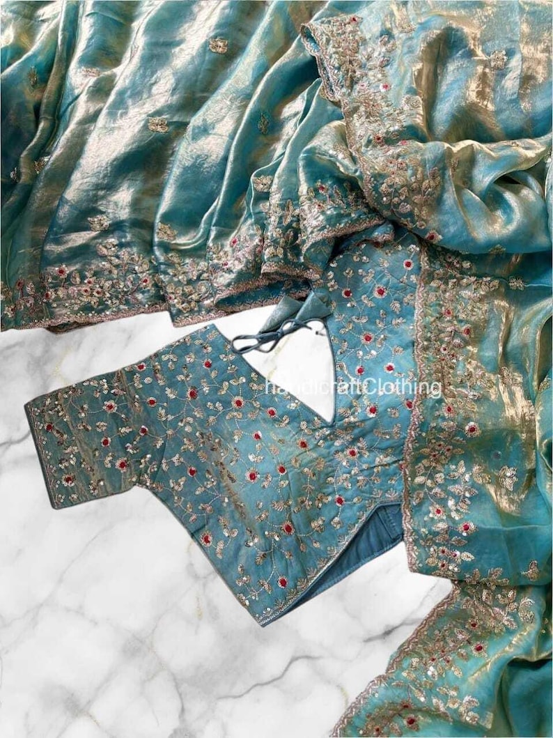 Soft Fandy Satin Silk Saree , Sequins Embroidery Work Saree , Designer ...