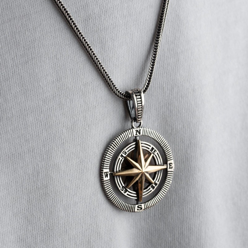 Compass Necklace - Etsy