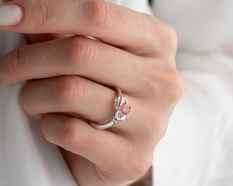 Chic and Elegant Love Hug Ring, Gold Adjustable Embracing Hands ...