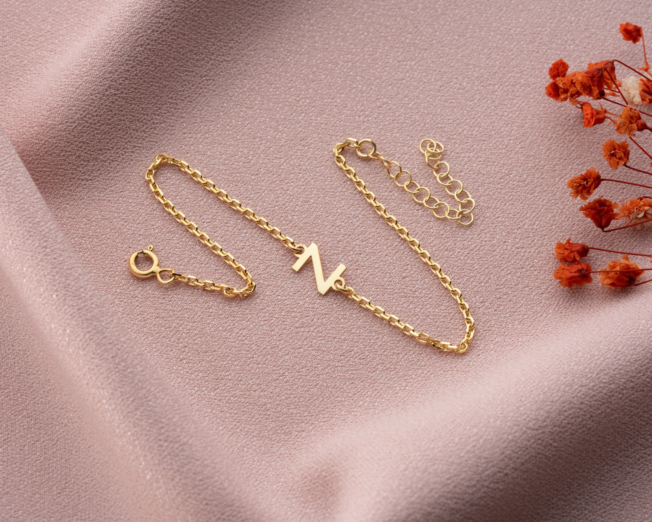 Personaized Letter Bracelet, Custom Initial Bracelet, Family Letter Bracelet, Couple Bracelet ...