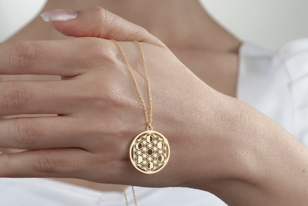 14K Gold Moon Phase Necklace, Elevate Your Style With Gold Lunar Phase ...