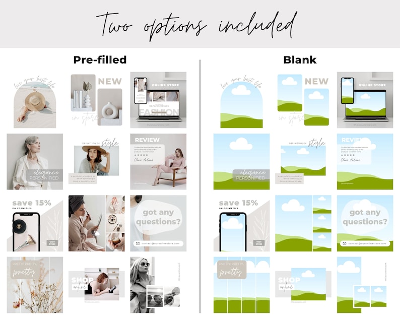 Ecommerce Instagram Templates, Ecommerce Canva Template, Ecommerce ...