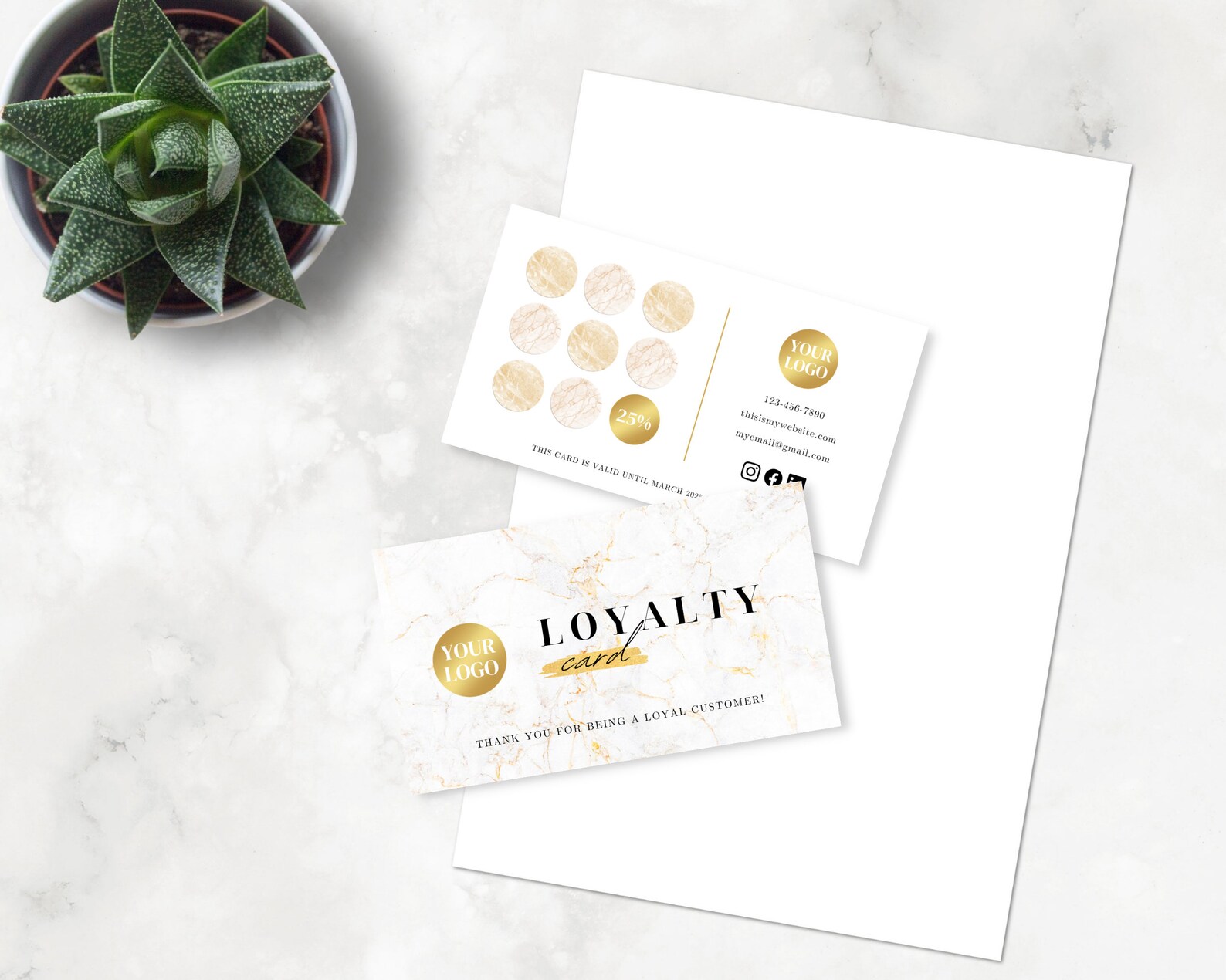 Loyalty Card Template, Punch Card, Loyalty Stamp Card, Beauty Loyalty ...