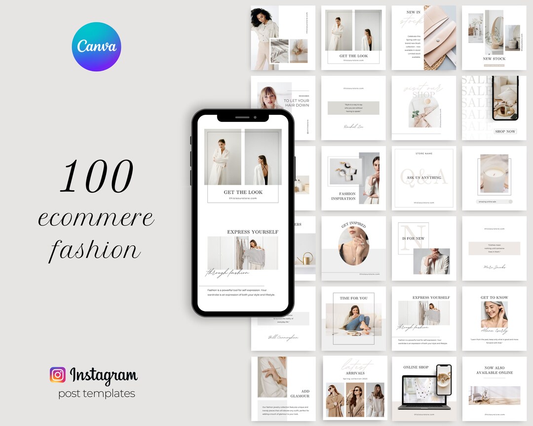 Ecommerce Instagram Templates, Ecommerce Canva Template, Ecommerce ...