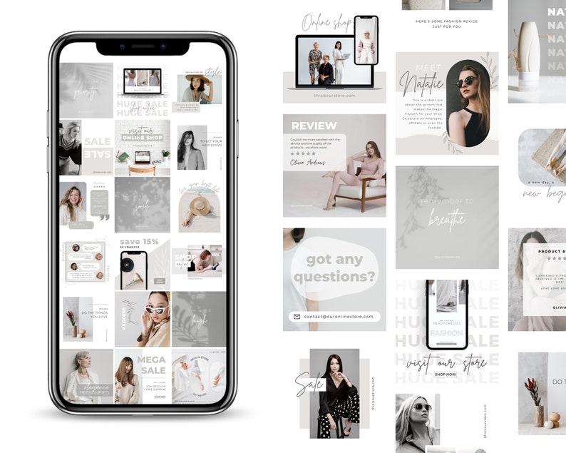 Ecommerce Instagram Templates, Ecommerce Canva Template, Ecommerce ...