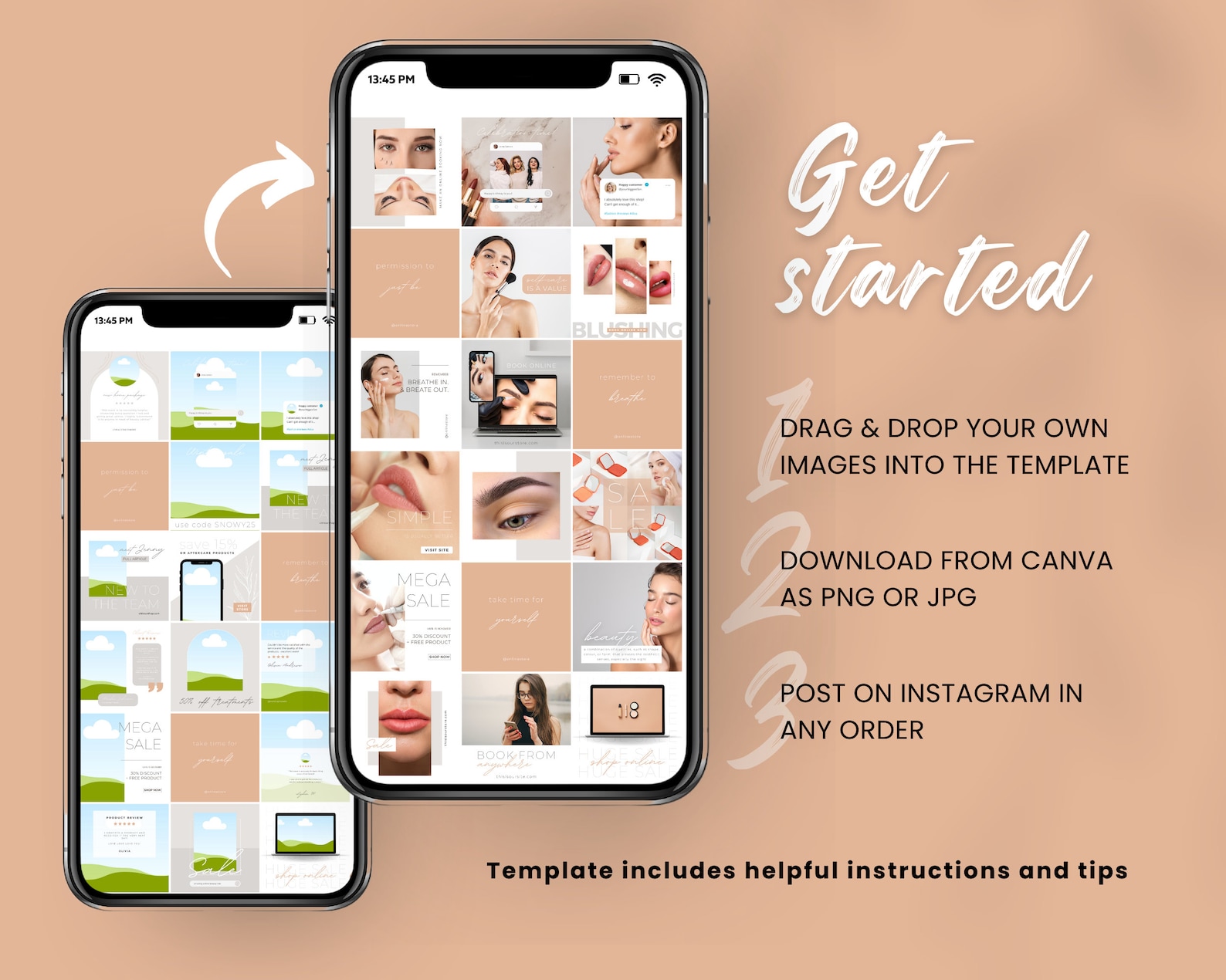 100 Permanent Makeup Instagram Post Templates Aesthetic - Etsy