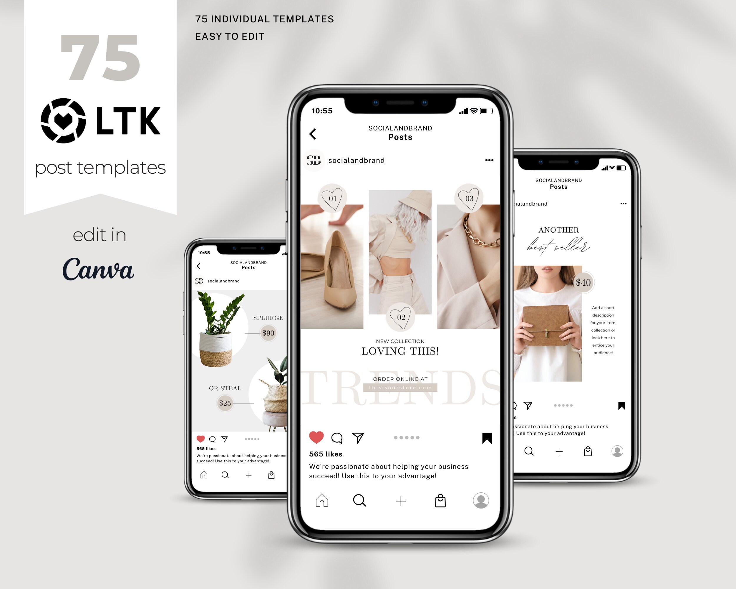 75 LTK Canva Neutral Templates | Liketoknowit Collage | LTK Posts for ...