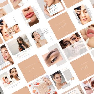 100 Permanent Makeup Instagram Post Templates | Aesthetic Instagram ...
