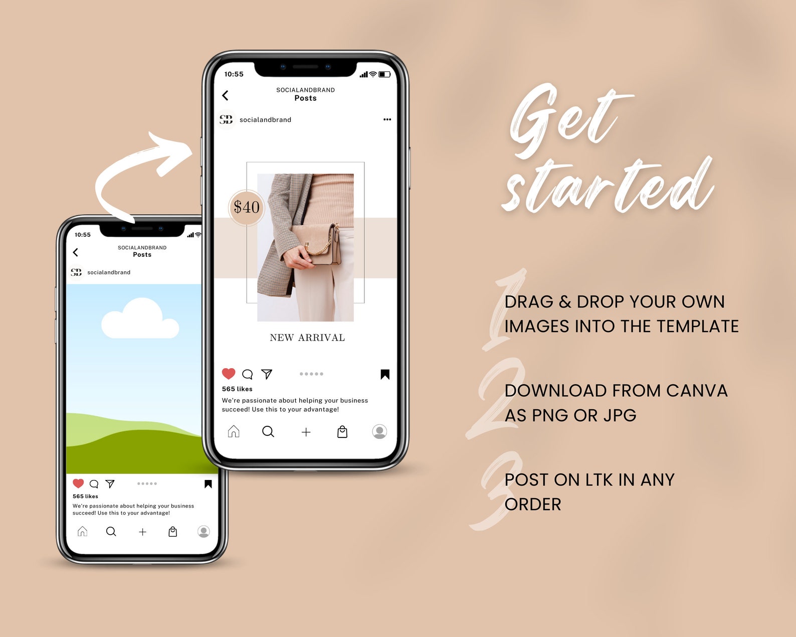 75 LTK Canva Neutral Templates | Liketoknowit Collage | Warm LTK Posts ...